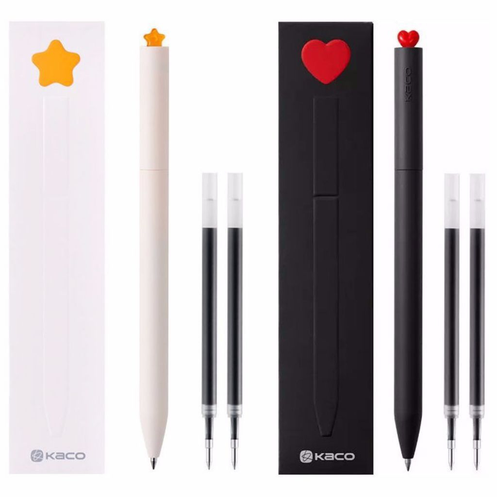 Jual Kaco Pena Pulpen Gel 0.5mm Dual Ballpoint Quick Dry Black Ink 1 ...