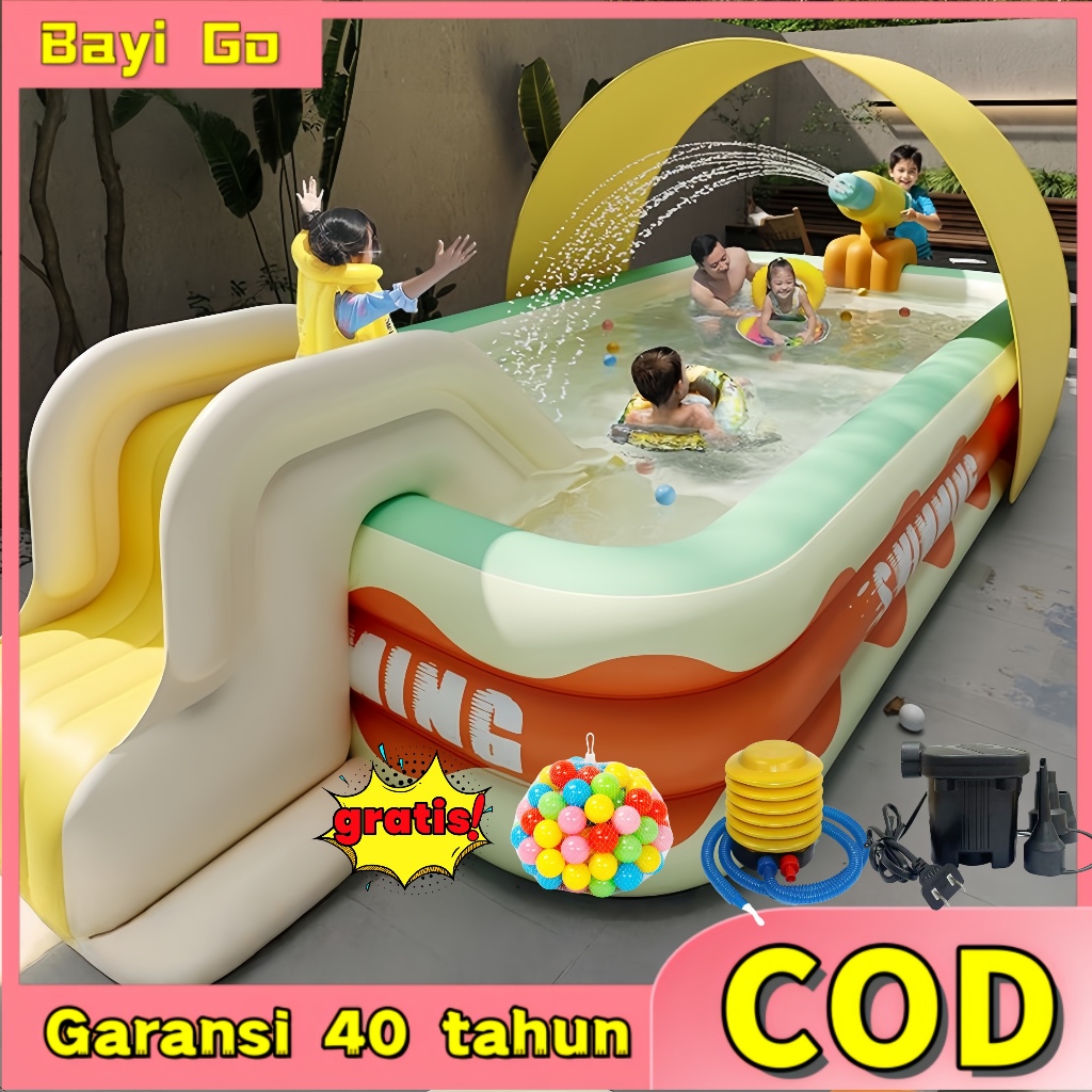 Jual [Ready Stock] tenda penutup Kolam Renang 380cm Anak Ukuran Jumbo ...