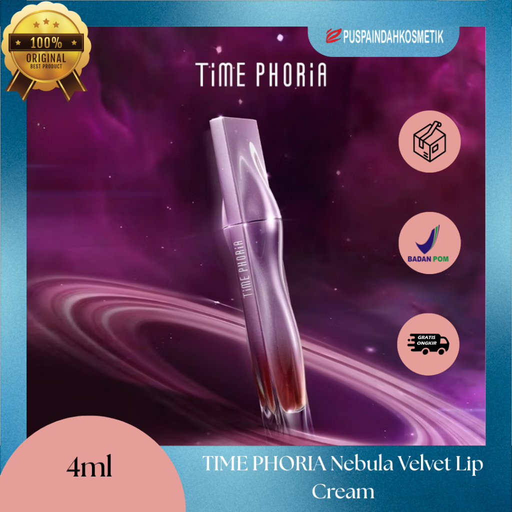 Jual TIME PHORIA - Nebula Velvet Lip Cream 4ML | Shopee Indonesia