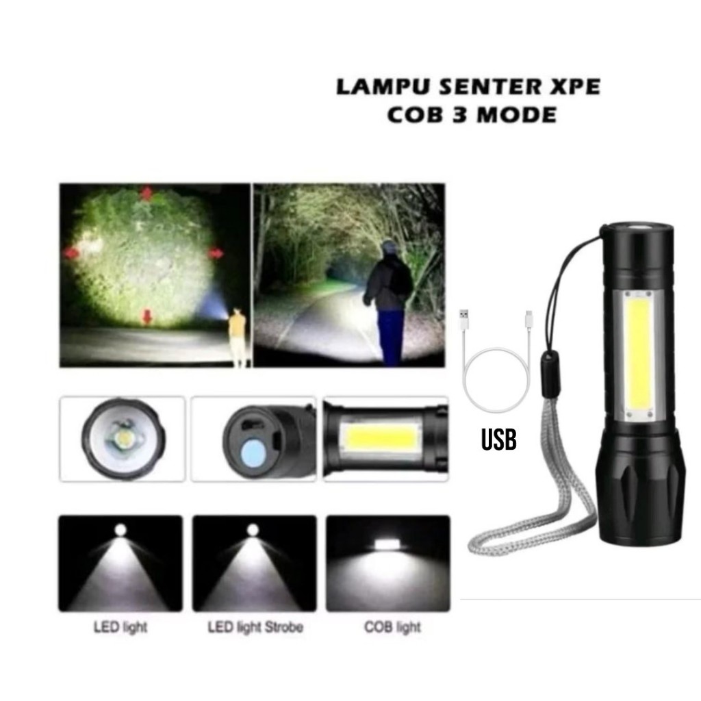 Jual Senter LED Mini Super Terang | Senter LED | USB Charge | Shopee ...