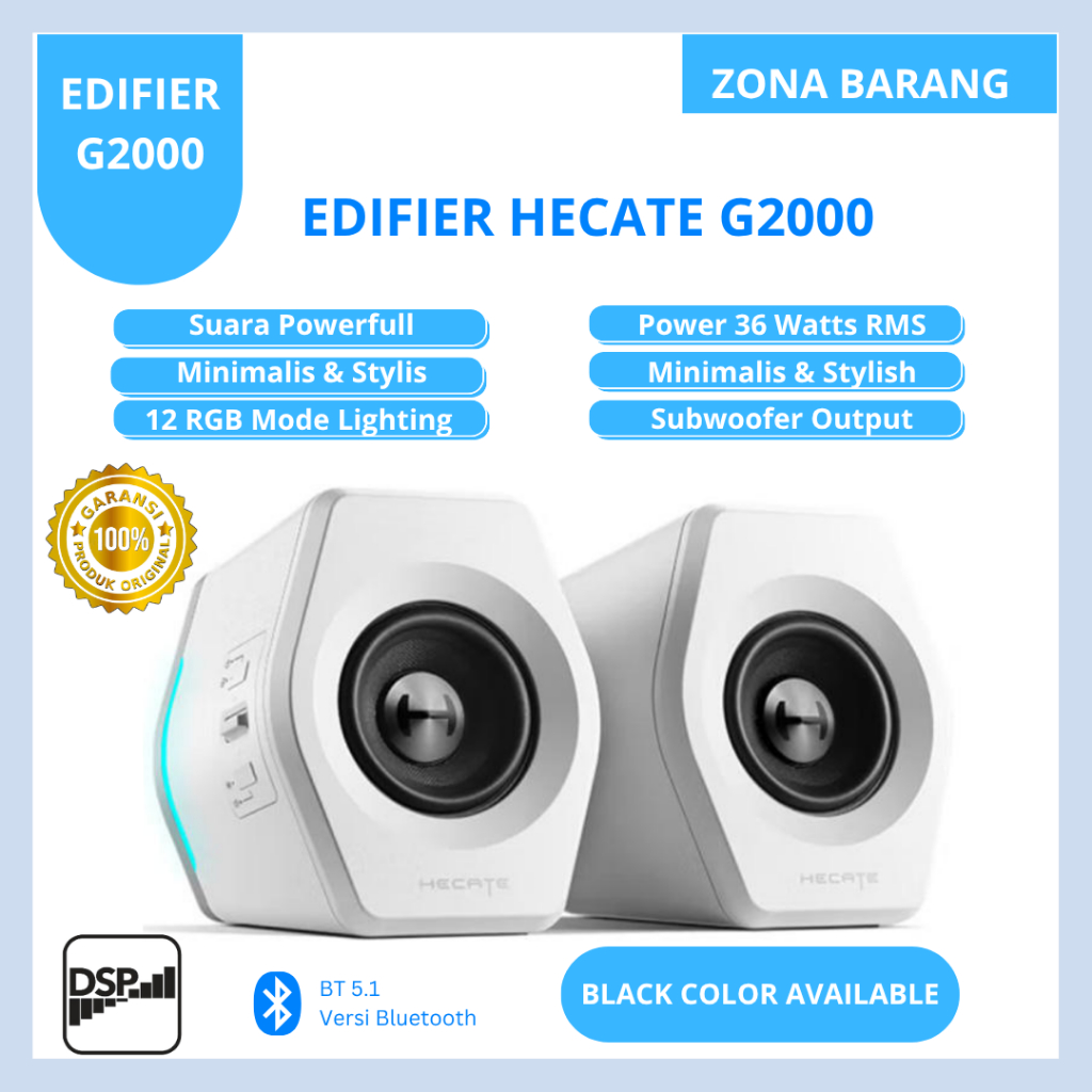 Jual Edifier Hecate G2000 Gaming Speaker Peak 32Watt Bluetooth Hifi Sub ...