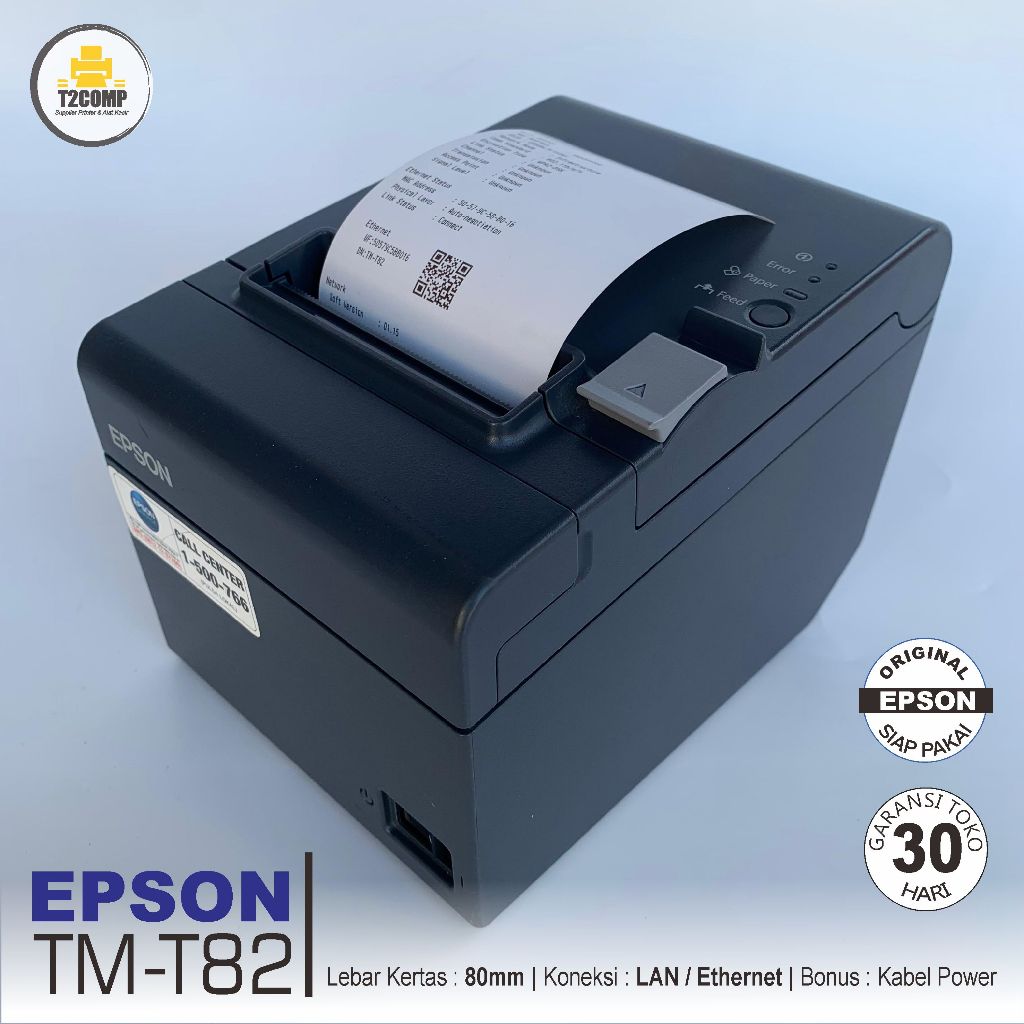 Jual Thermal Printer EPSON TM-T82 LAN/Ethernet / Printer Struk Nota ...