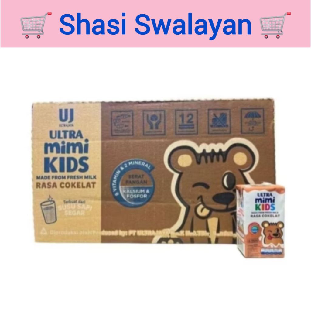Jual ULTRA Mimi Kids Coklat Susu UHT 1 Dus 125 ml 40 Pcs | Shopee Indonesia