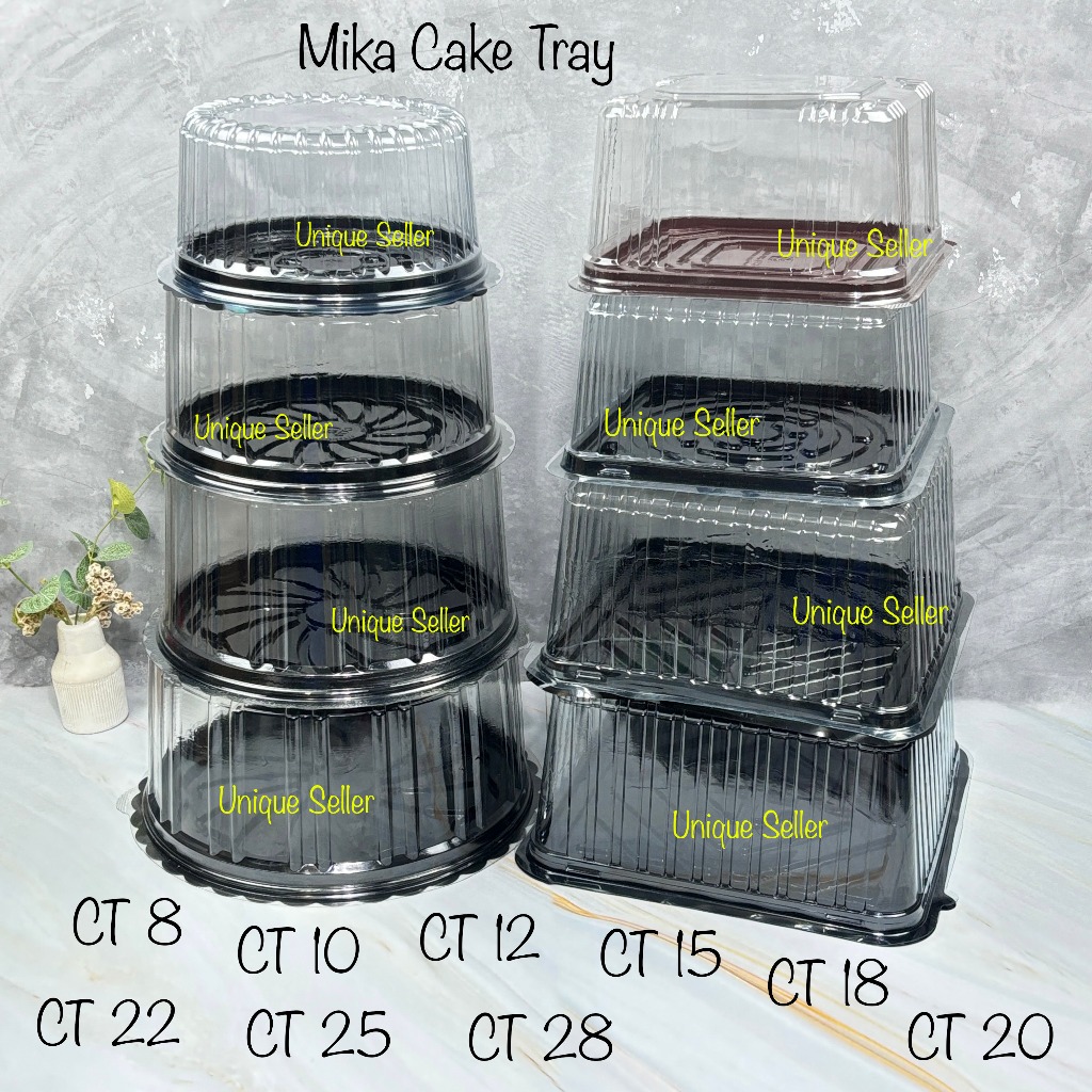Jual [Isi10] Mika CT 8 10 12 15 18 20 22 25 28 Bulat Kotak / Mika Cake ...