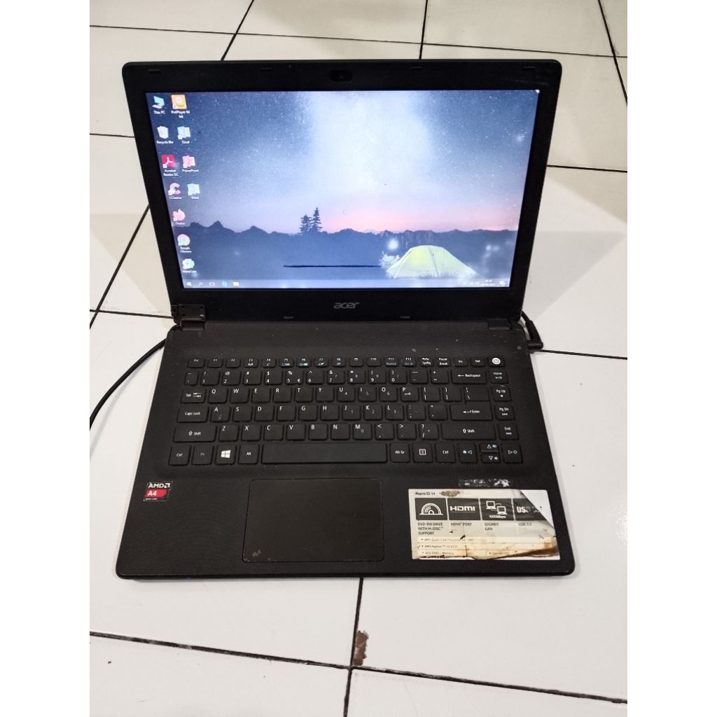 Jual acer es14 amd a4 ram 4gb hdd (minus baca deskripsi) | Shopee Indonesia