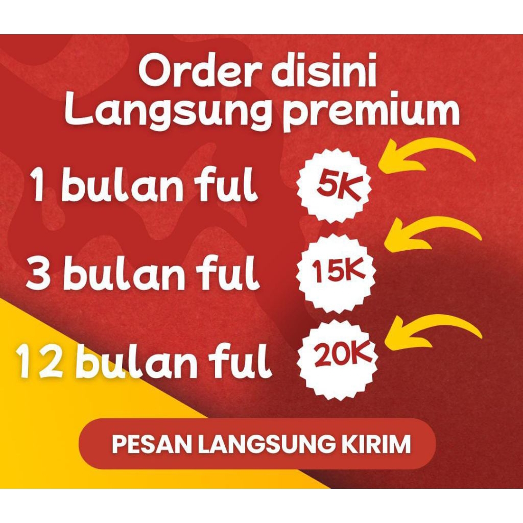 Jual ORDER DISINI LANGSUNG 12 BULAN PREMIUM FULL GARANSI | Shopee Indonesia