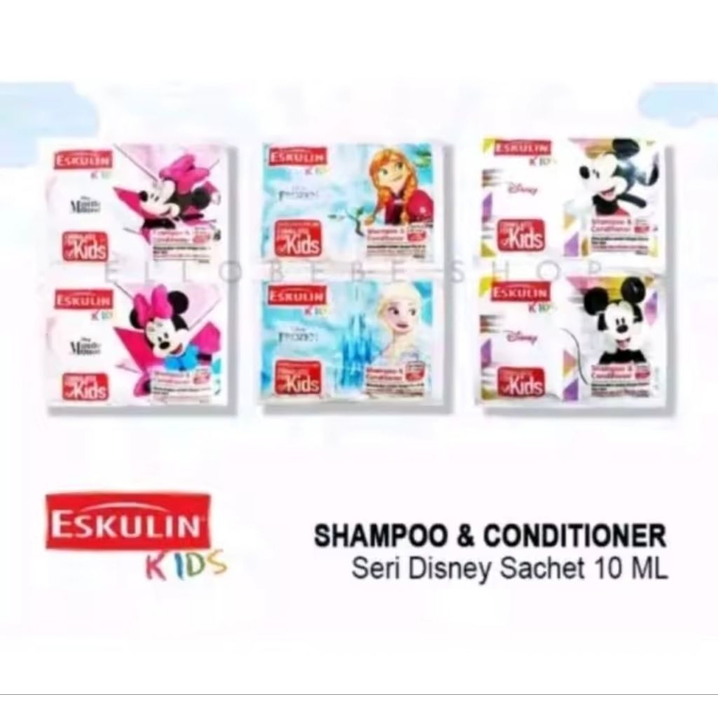 Jual Eskulin Kids Shampo & Conditioner Saset 5ml+5ml | Shopee Indonesia