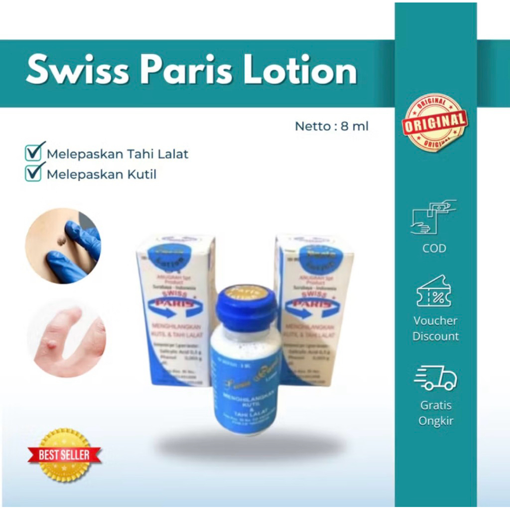 Jual ORIGINAL SWISS PARIS LOTION PENGHILANG KUTIL DAN TAHI LALAT BPOM ...