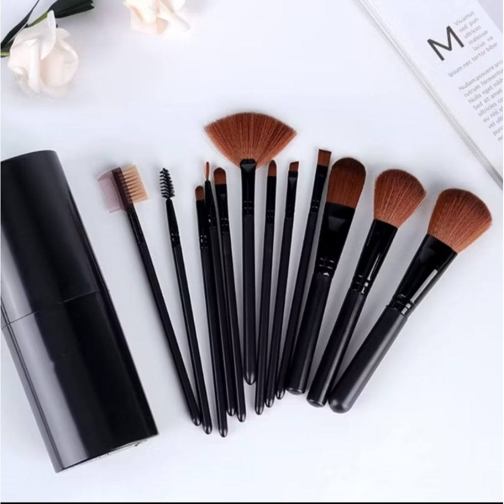 Jual kuas make up set,brush makeup,kuas make up tabung | Shopee Indonesia