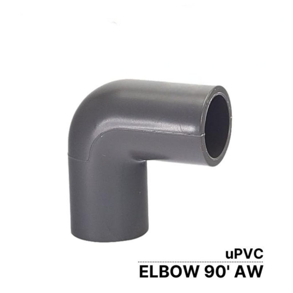 Jual Elbow 90 PVC AW 2 inch Keni 90 PVC AW 2" Keni L90 PVC JIS 2 inch Knee Pipa PVC Abu-Abu ...