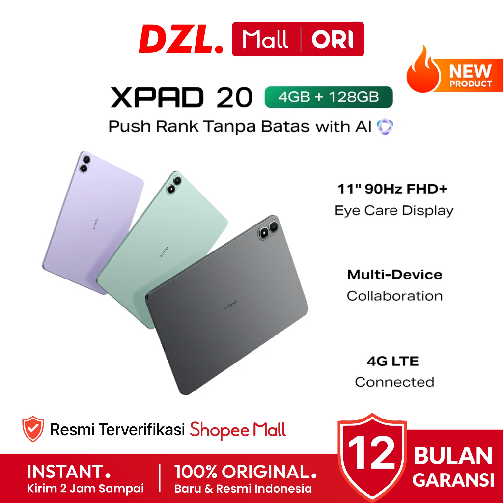 Jual DZL - Tablet INFINIX XPAD 20 8/256 4/128 Tab Sim Card Pad 4G LTE ...