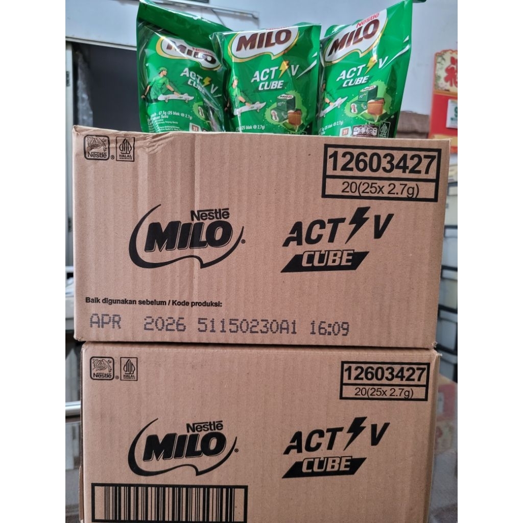 Jual MILO ACTIV CUBE 1 DUS 20 pack (25 x 2,7g) / MILO CUBE | Shopee ...