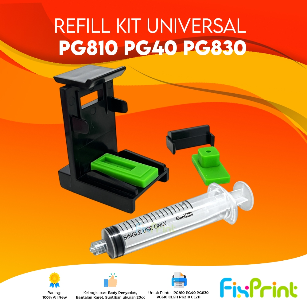 Jual Refill Tool Kit Vacum Cartridge Universal PG40 CL41 PG830 CL831 ...