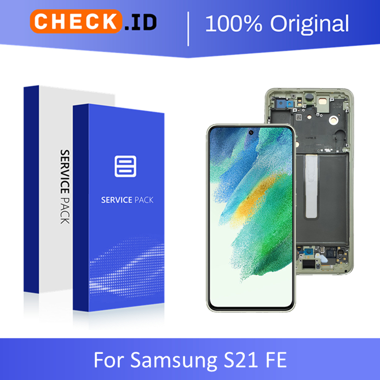 Jual [ CHECK.ID ] AMOLED LCD + FRAME SAMSUNG S21 FE SM-G990E ORIGINAL ...