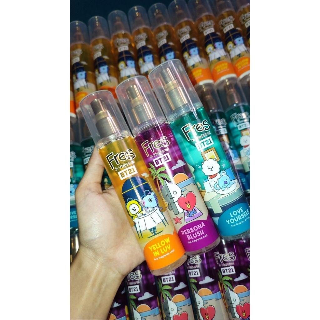 Jual Fres & Natural Spray Cologne BT21 Collection Botol 100 ml ×3 ...