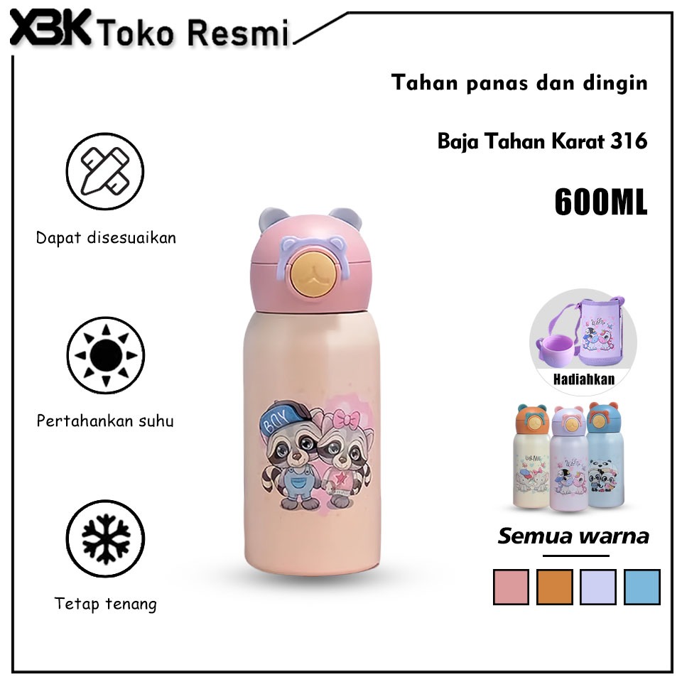 Jual [XBK]Botol minum anak | Stainless Steel 316 600ML | Tumbler ...