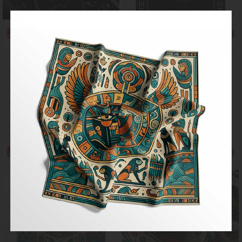 Jual CAPITAL - paisley motif Yunani Mesir abstrak / slayer bandana ...