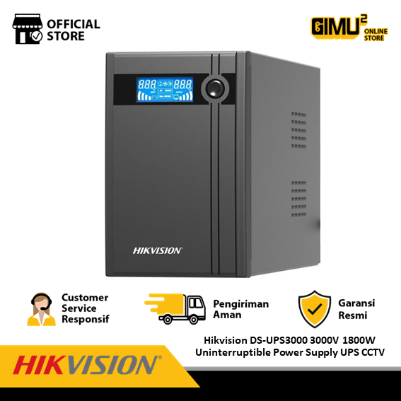 Jual Hikvision DS-UPS3000 3000V 1800W Uninterruptible Power Supply UPS ...