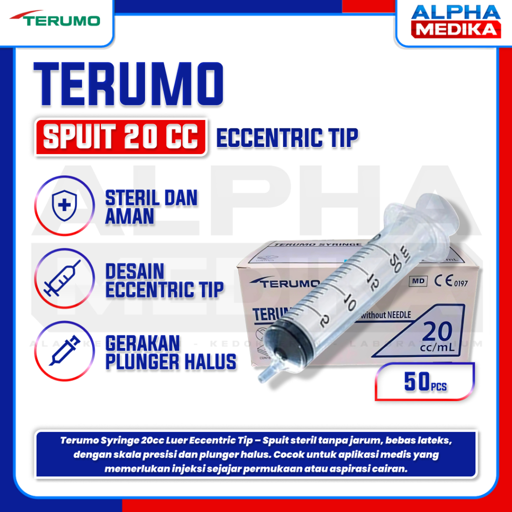 Jual TERUMO - Spuit 20cc Terumo "BOX" Eccentric Tip Lubang Pinggir / Spuit 20ml Terumo "EC ...