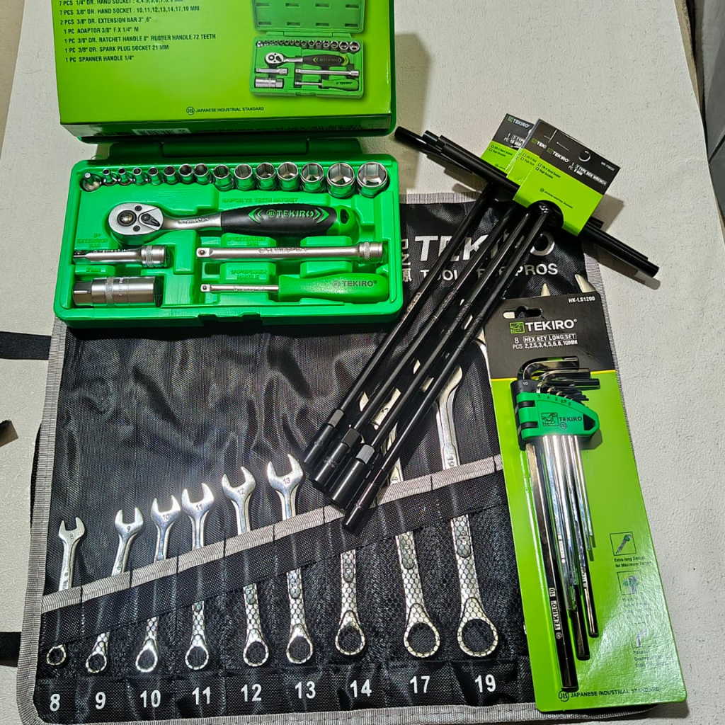 Jual Promo TEKIRO Paket Lengkap Tools Set / Perkakas Bengkel / Alat-Alat Bangkel Lengkap Murah ...