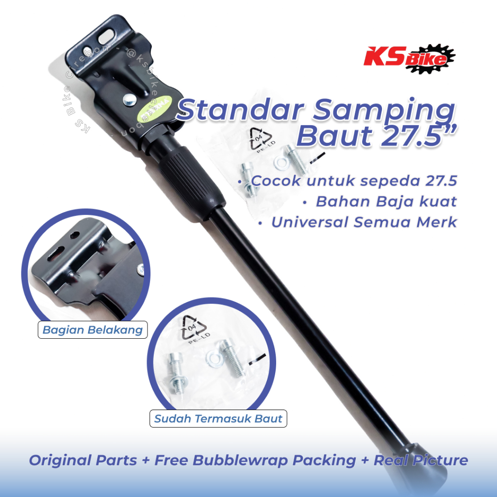 Jual Eterna Standar Samping Sepeda 2 Baut Jepit – Standar Jengki / Jagang / Bike Kickstand untuk ...