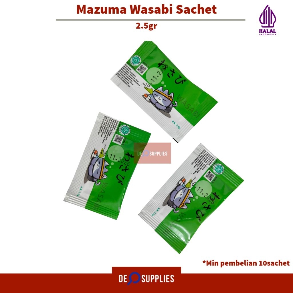 Jual Mazuma Wasabi Sachet 2gr - Wasabi Paste Neri Sushi Sashimi ...