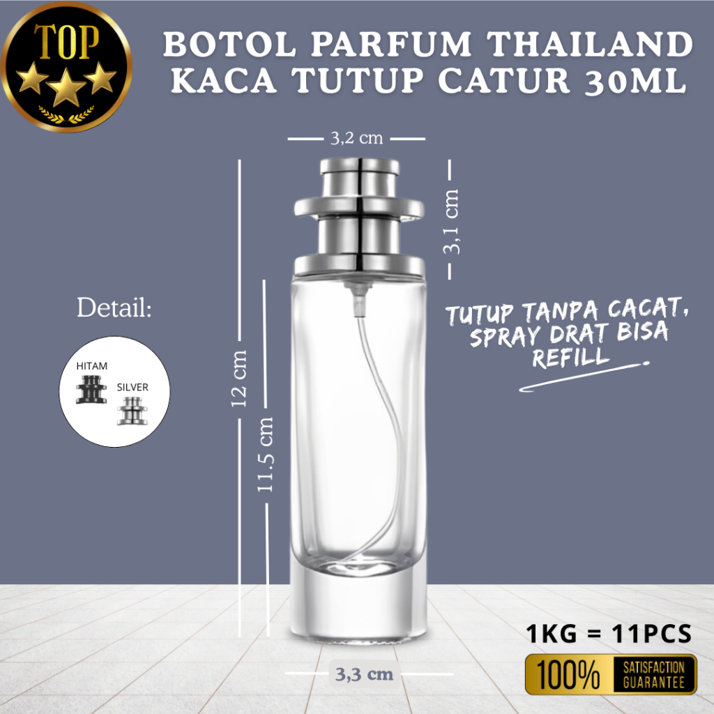 Jual (MIN 6PCS) Botol Catur Thailand Kosong 30ml Tutup Tanpa Cacat ...