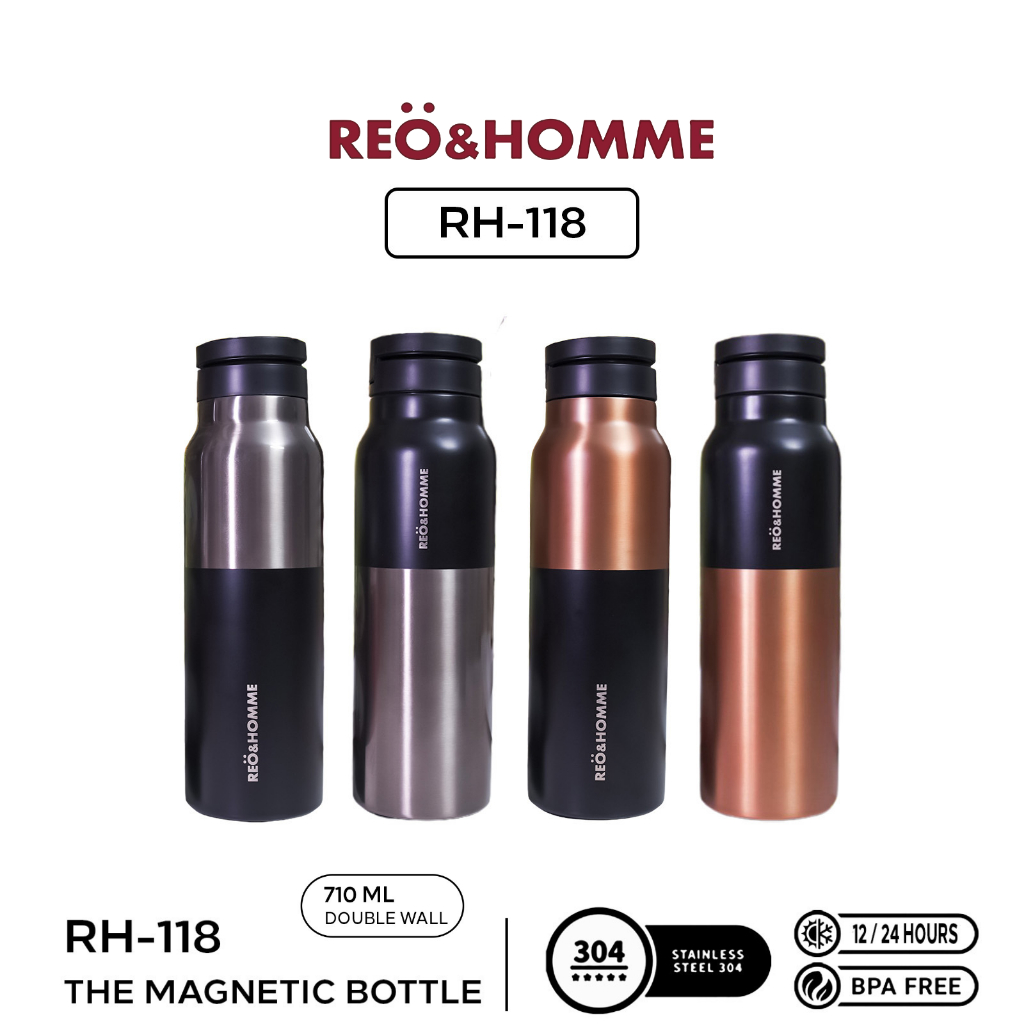 Jual Reo&Homme Tumbler RH-118 Vacuum Flask Stainless With Tripod Phone Holder 710ML Ring ...