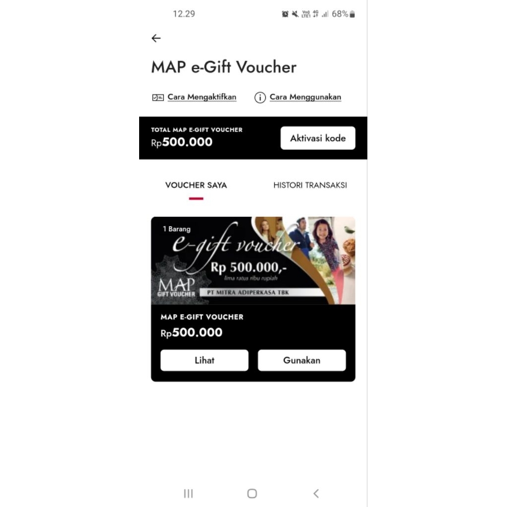 Jual e-gift voucher map 500k | Shopee Indonesia