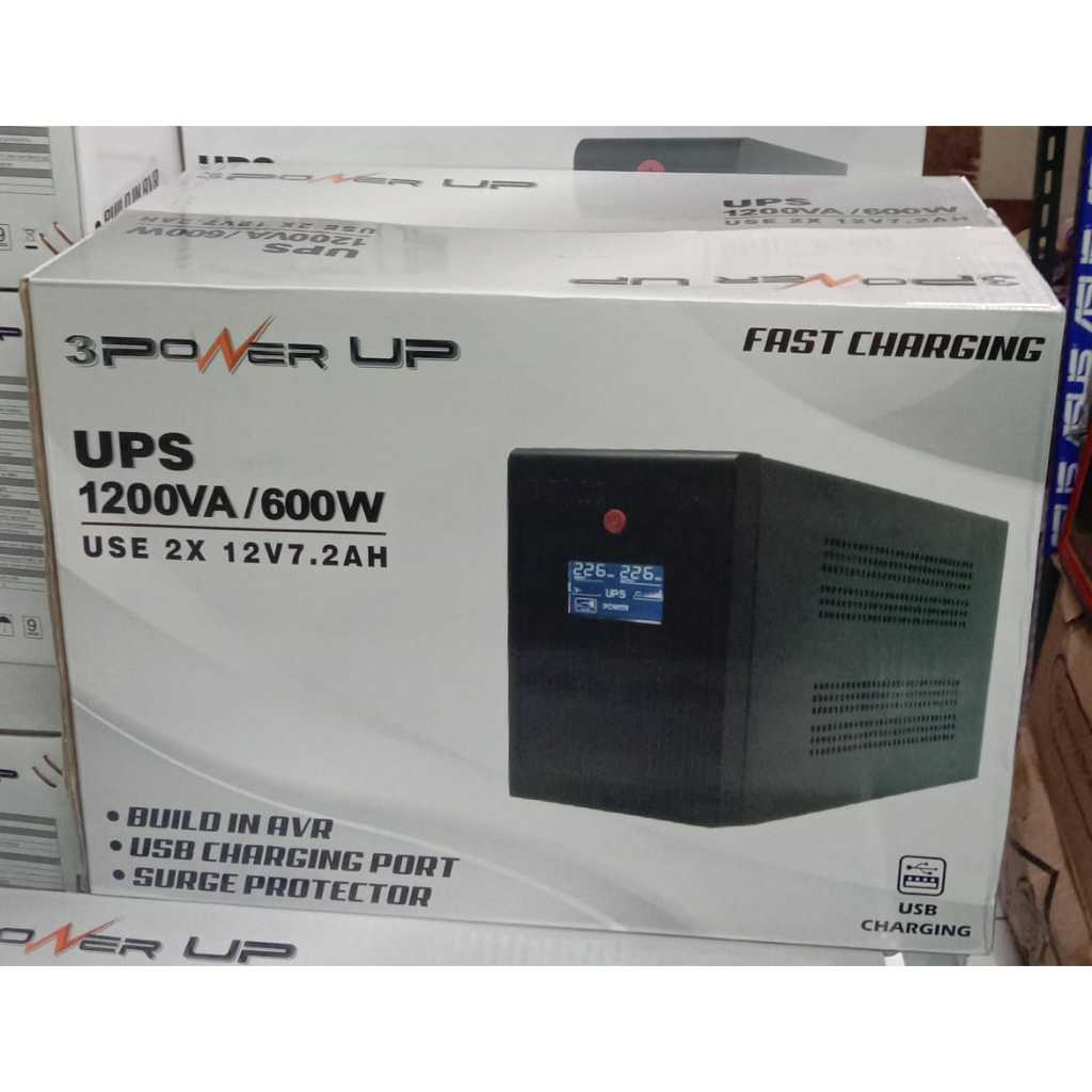 Jual ups power up 1200 va ups 1200va + stabilizer | Shopee Indonesia