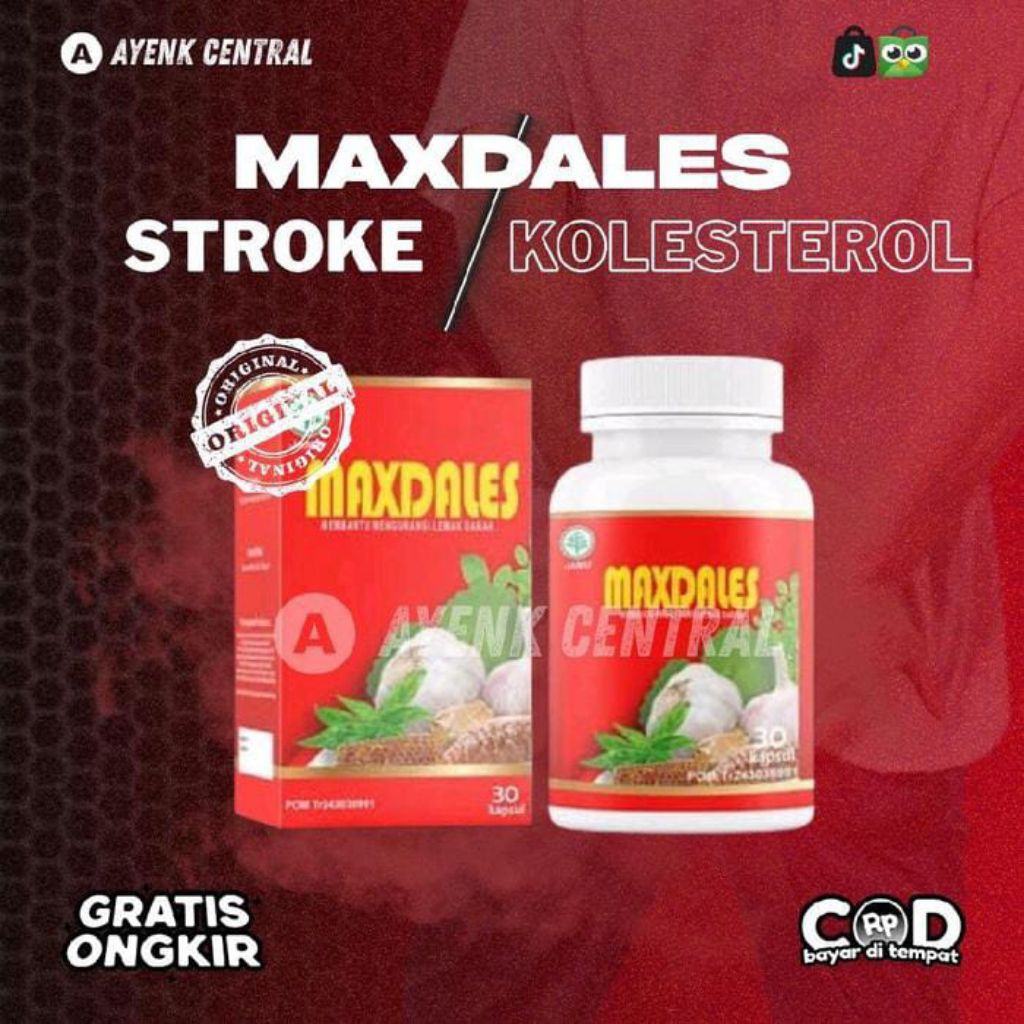 Jual MAXDALES OBAT HERBAL MENGATASI STROKE RINGAN ATAU BERAT KOLESTEROL ...