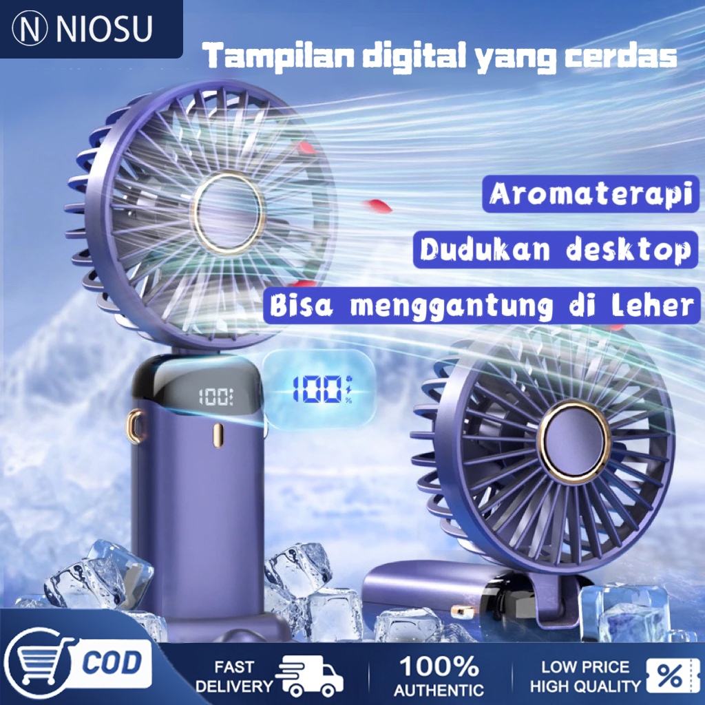 Jual NIOSU Kipas Lipat Mini USB 30000 mAh Kipas Lipat Portable 5-Speed ...