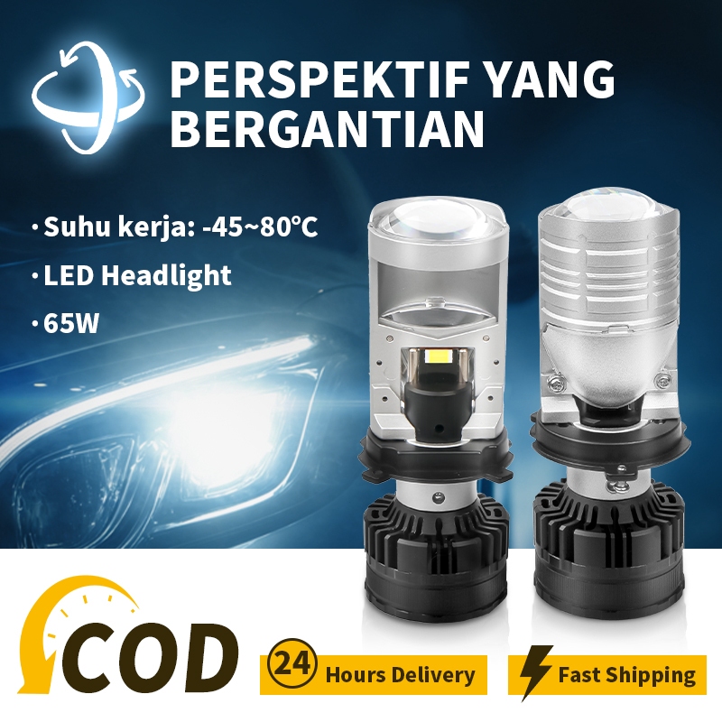 Jual Lampu depan mobil H4 lampu motor led super terang lampu led h4 ...
