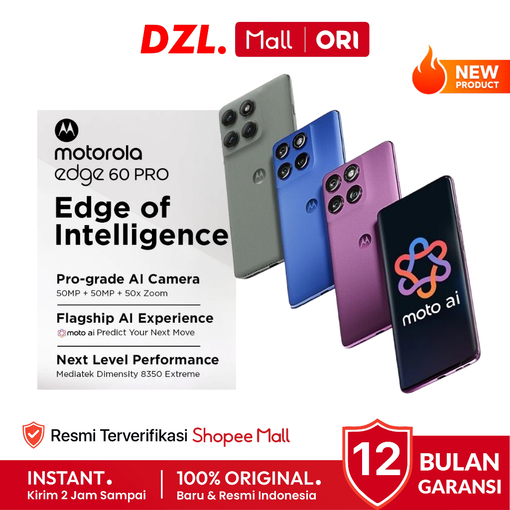 Jual DZL - HP MOTOROLA Edge 60 Pro 5G 12/256 GB 19 Moto AI Original ...