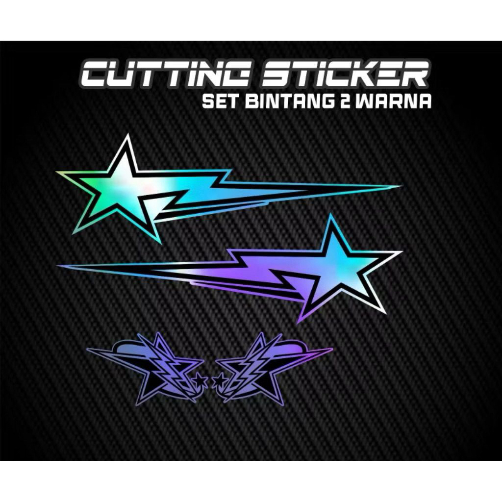 Jual Sticker cutting bintang v5 variasi motor universal isi 4pcs Stiker ...