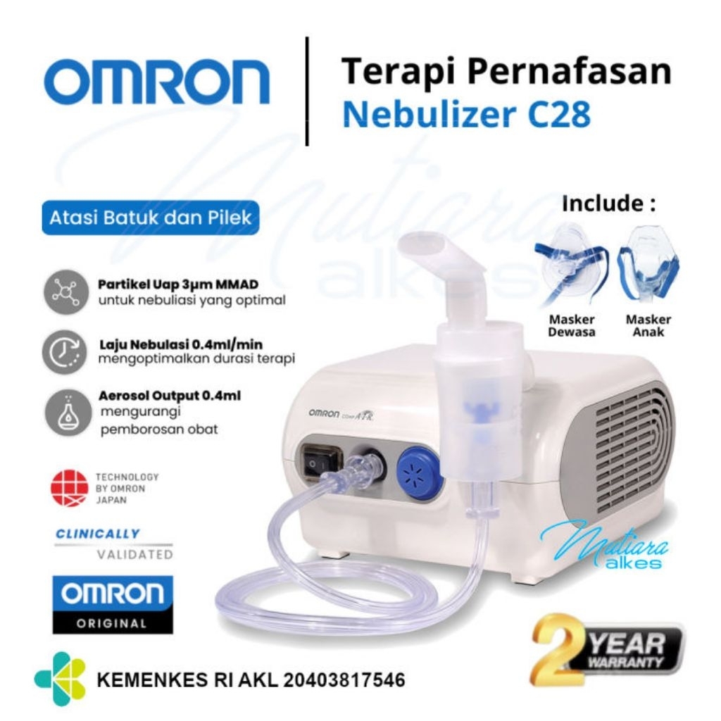 Jual NEBULIZER OMRON C28 / Alat terapi pernafasan / OMRON ORIGINAL | Shopee Indonesia