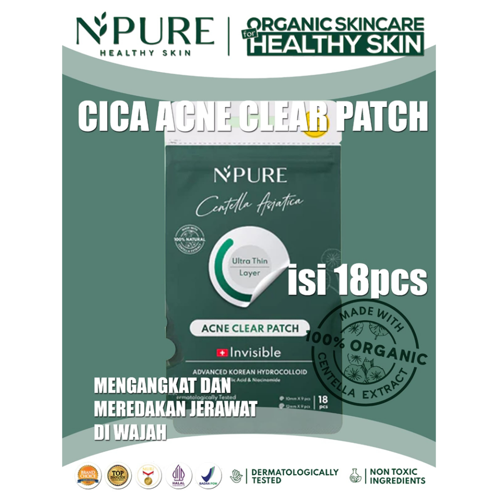 Jual NPURE Acne Clear Patch isi 18Pcs / Ultra thin layer / Patch ...