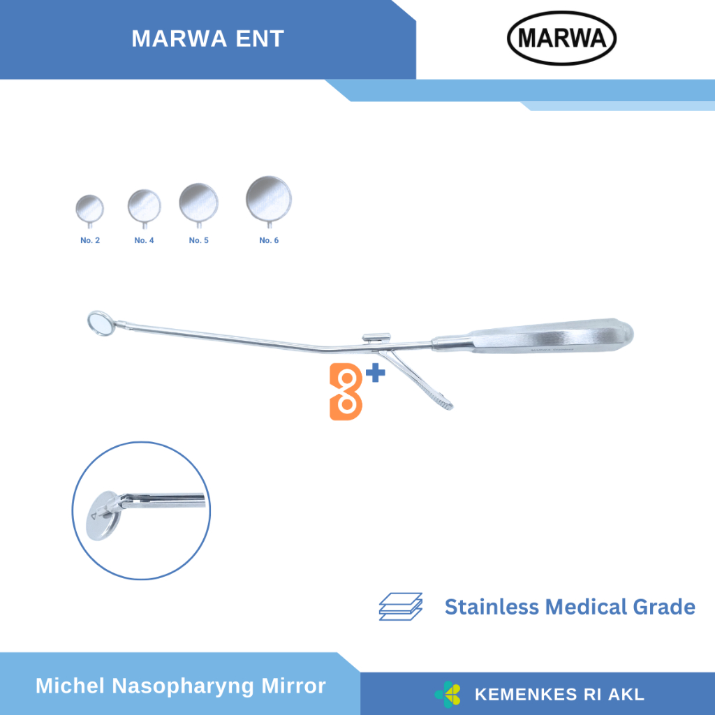 Jual Michel Nasofaring Mirror No. 2 / 4 / 5 / 6 / Kaca Nasofaring ...