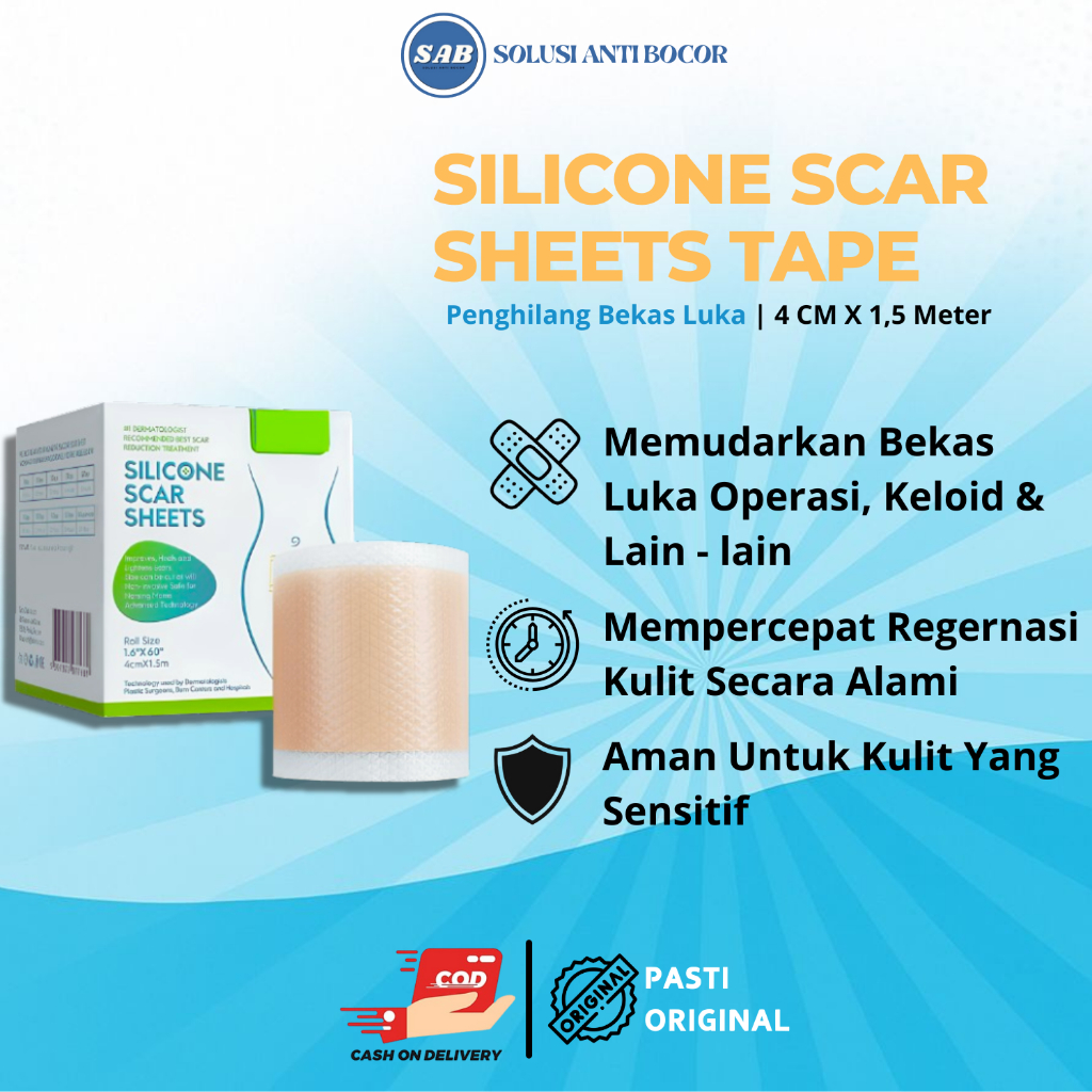 Jual Silicone Scar Sheet Tape Plester Penghilang Bekas Luka Bakar ...