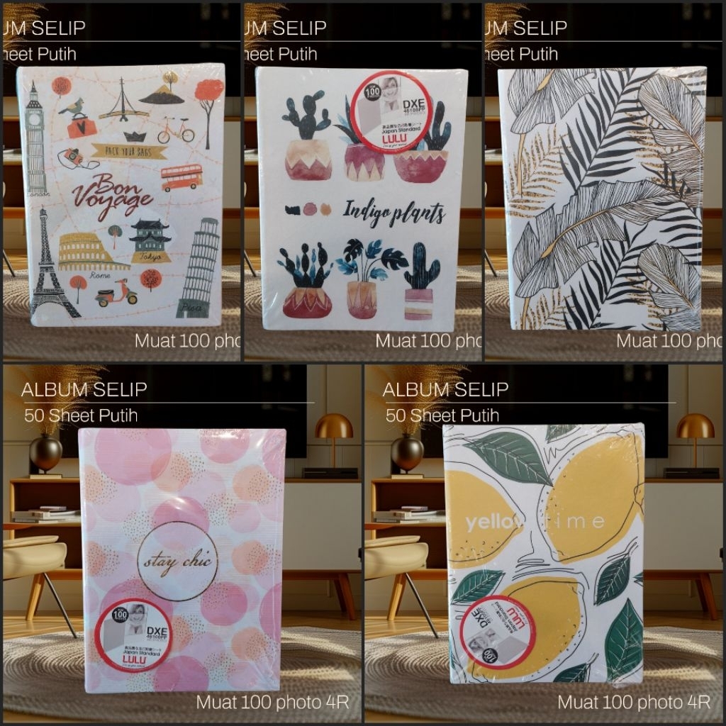 Jual ALBUM FOTO 4R ISI 50 SHEET HITAM & PUTIH ALBUM FOTO MUAT 4R 100 ...