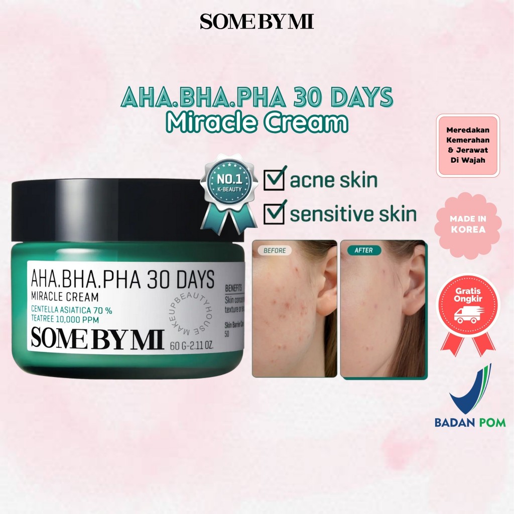 Jual SOMEBYMI AHA BHA PHA 30 Days Miracle Moisturizer Cream 60g | 20g ...