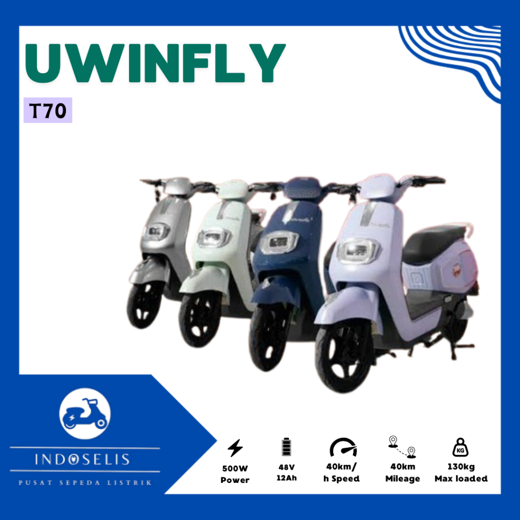Jual SEPEDA LISTRIK UWINFLY T70 500 WATT |GARANSI RESMI|T75 | Shopee ...