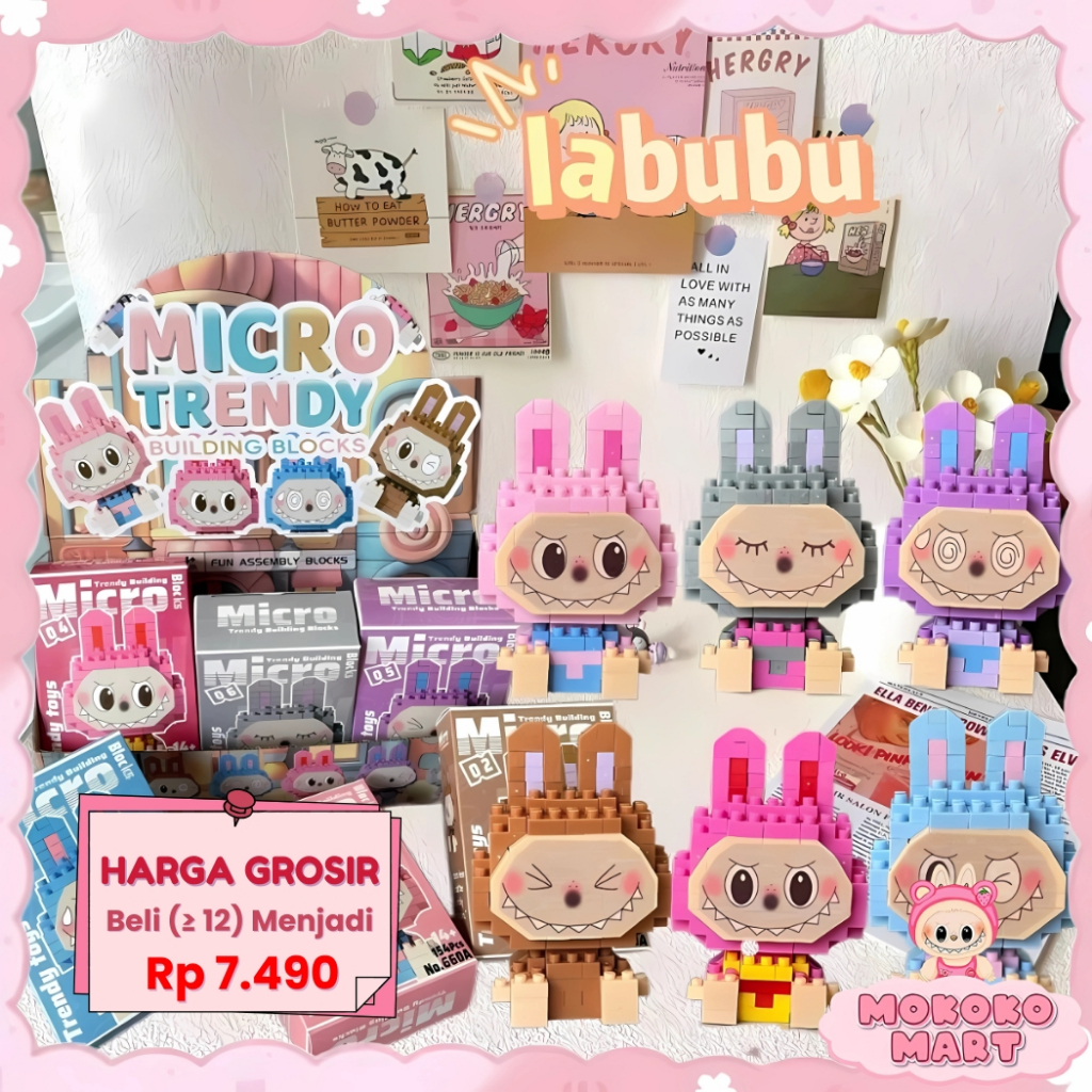 Jual MM Nano Blocks Bricks Labubu Mainan Balok Susun DIY Building ...