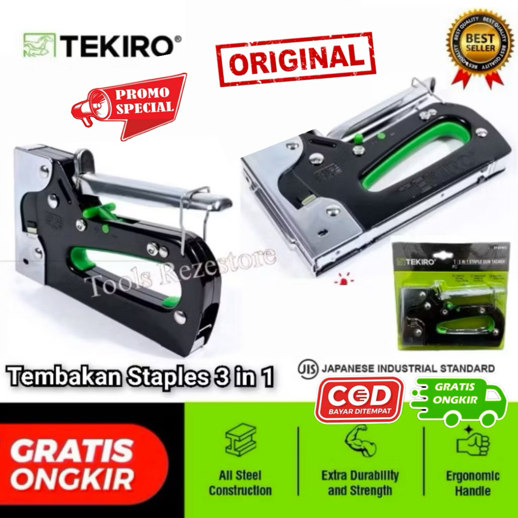 Jual TEKIRO STAPLES 3 IN 1 ORIGINAL 6-14 MM STAPLES GUN TOOLS tembakan ...