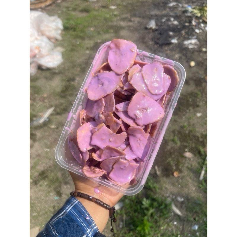 Jual Keripik Pisang Taro Lumer iai 100gr lebih banyak | Shopee Indonesia