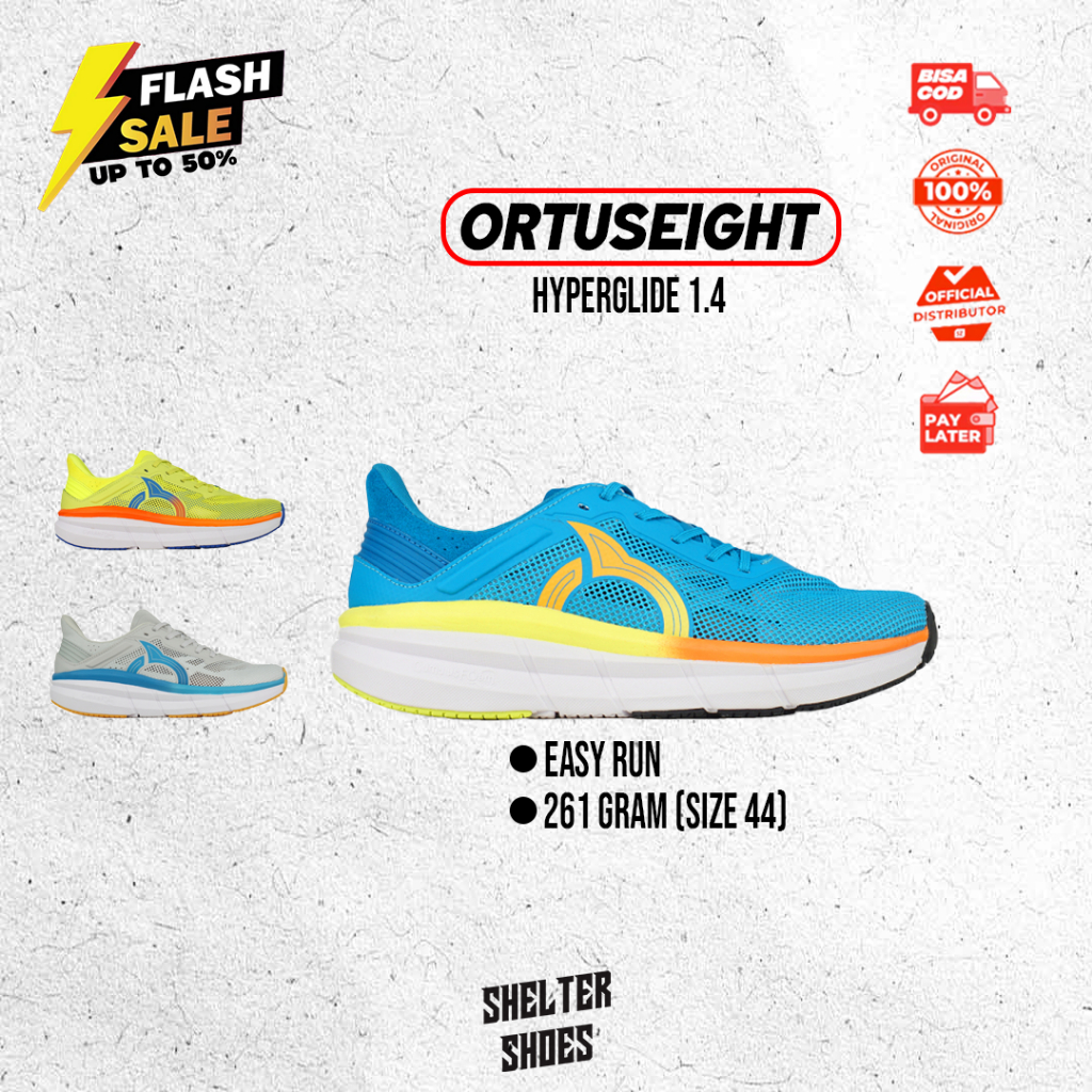 Jual SEPATU RUNNING ORTUSEIGHT HYPERGLIDE 1.4 3 WARNA DAILY RUN TRAINER ...