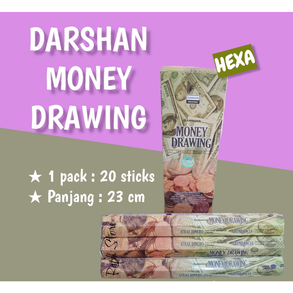 Jual Dupa Darshan Money Drawing Hexa isi 20 Batang | Shopee Indonesia
