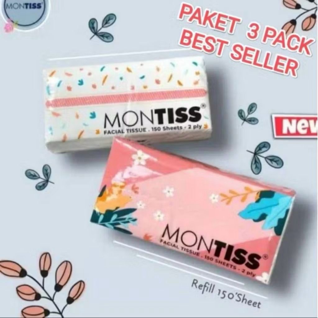 Jual [ 3 PACK ] SALE PROMO PAKET ISI 3 PACK (Buah) TISSUE MONTISS 150 ...