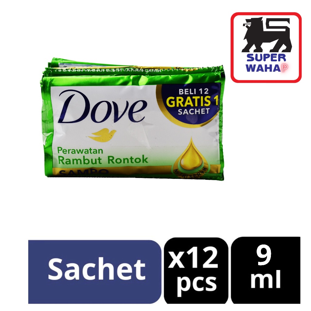 Jual Shampoo Dove Rambut Rontok 8+2 Ml Hijau Sachet Renceng | Shopee ...