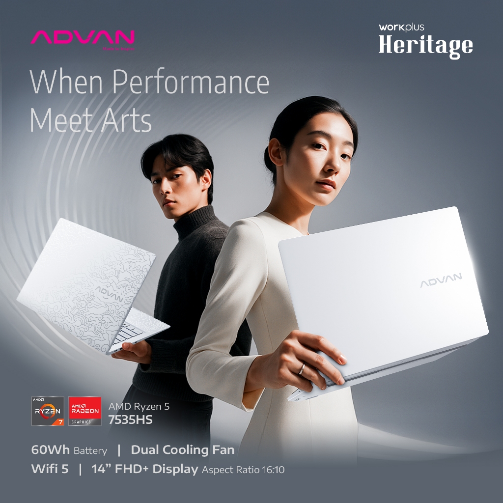 Jual [EXCLUSIVE LAUNCH] ADVAN Laptop Workplus Heritage Ryzen 5 7535HS ...